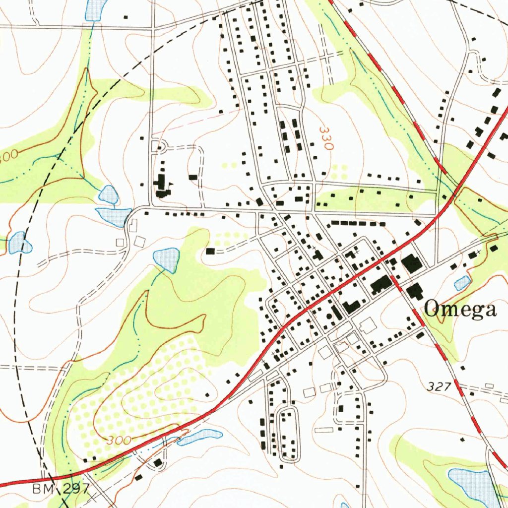 Omega, GA (1973, 24000-Scale) Map by United States Geological Survey ...