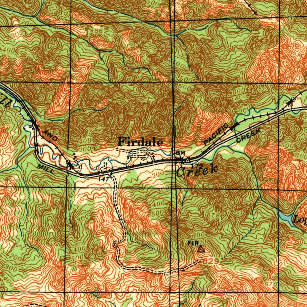 Onalaska, WA (1943, 62500-Scale) Map by United States Geological Survey ...