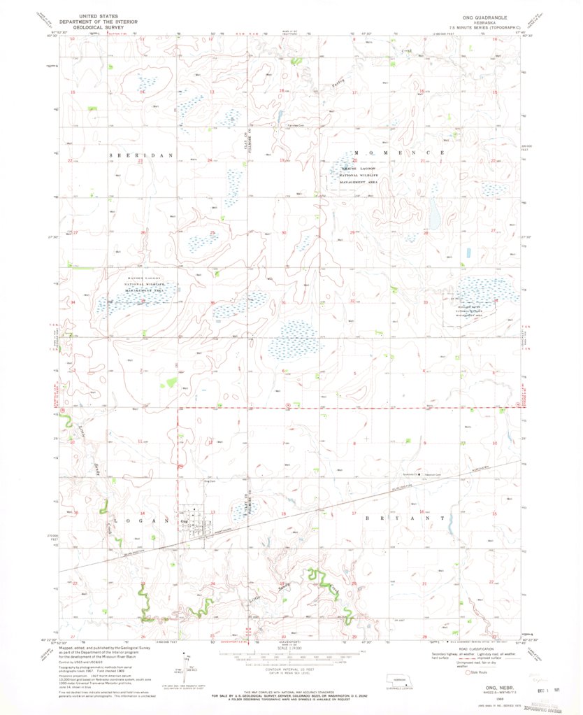 Ong, NE (1969, 24000-Scale) Map by United States Geological Survey ...