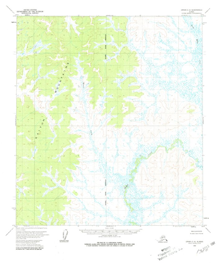 Ophir C-6, AK (1954, 63360-Scale) Map by United States Geological ...