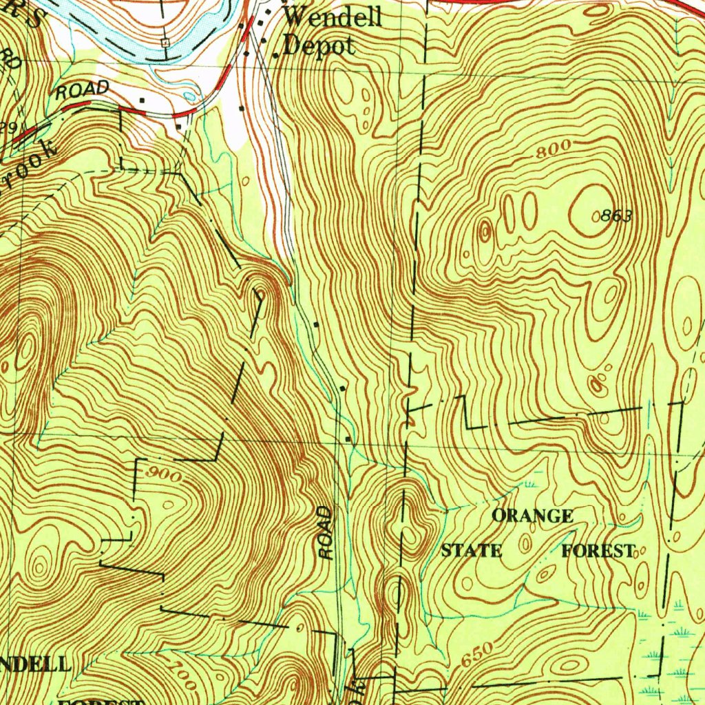 Orange, MA (1977, 25000-Scale) Map by United States Geological Survey ...
