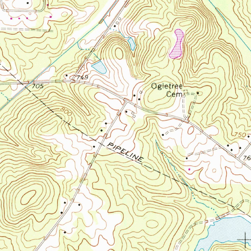 Orchard Hill, GA (1973, 24000-Scale) Map by United States Geological ...