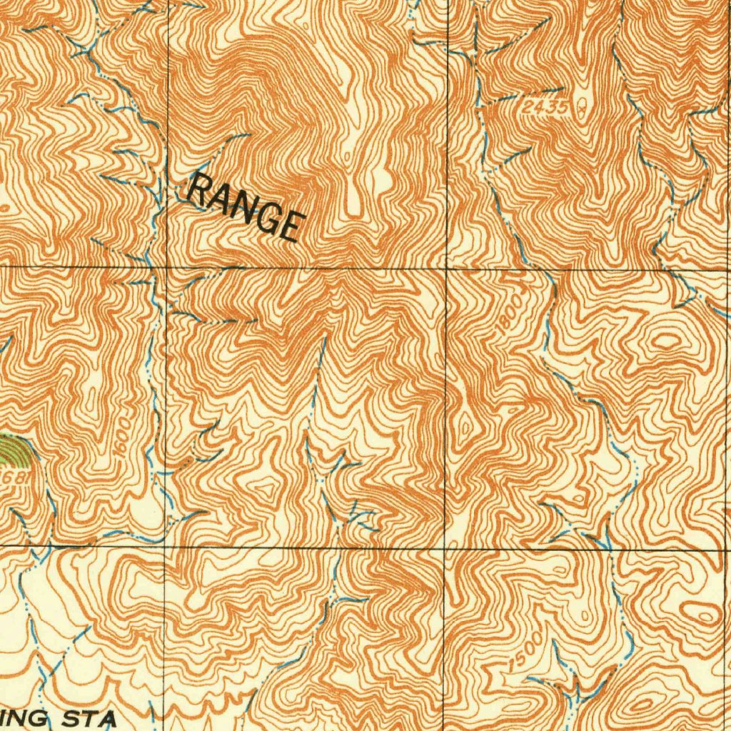 Orchard Peak, CA (1943, 31680-Scale) Map by United States Geological ...