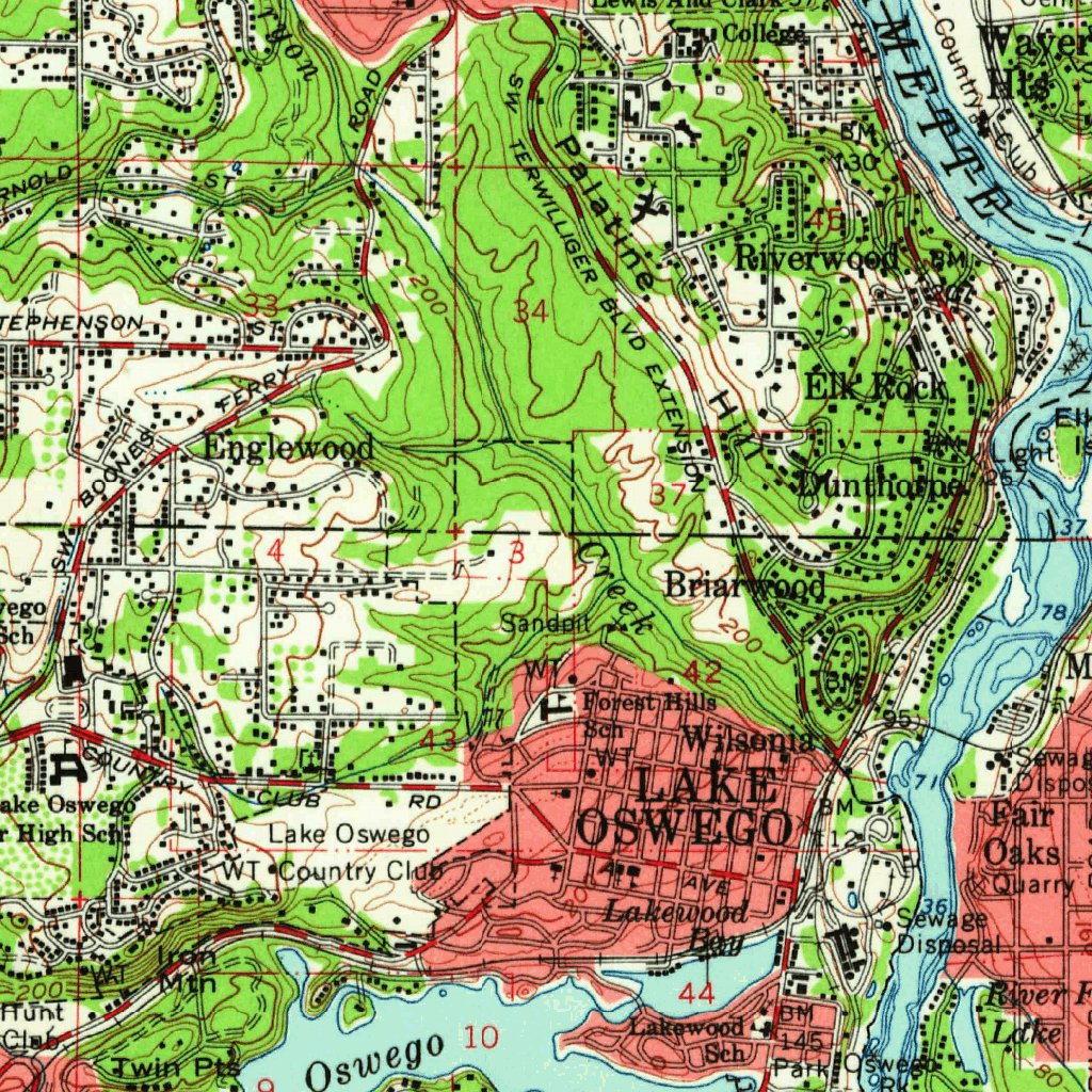 Oregon City, OR (1961, 62500-Scale) Map by United States Geological ...