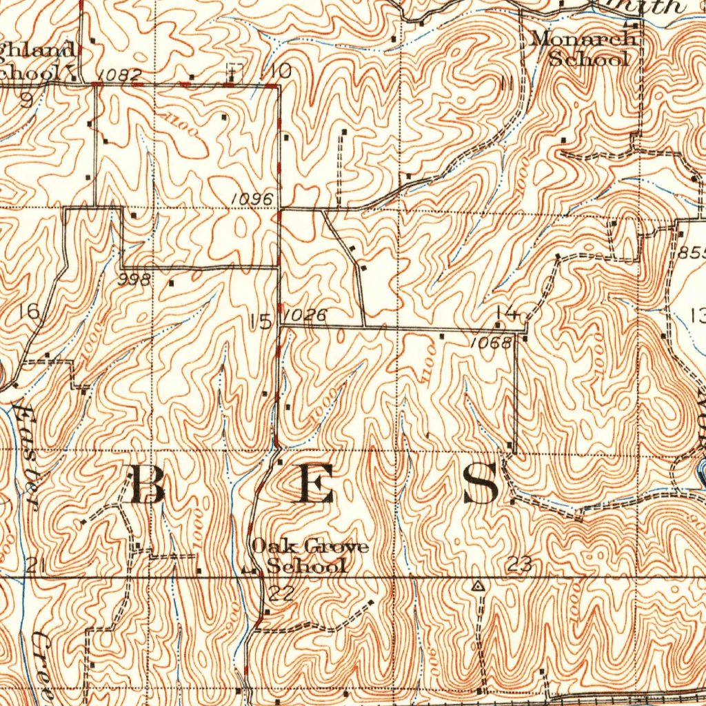 Oregon, MO-KS (1926, 62500-Scale) Map by United States Geological ...