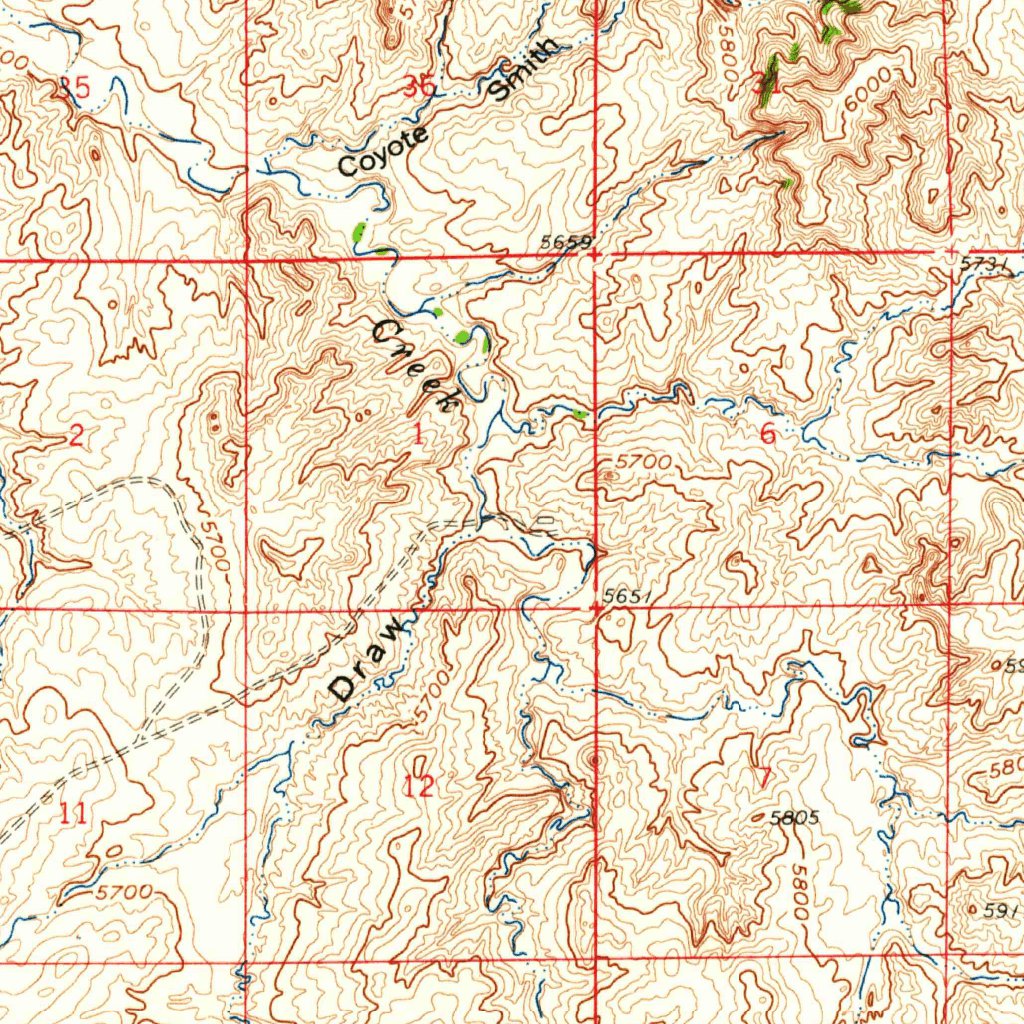 Ormsby Draw, WY (1959, 62500-Scale) Map by United States Geological ...