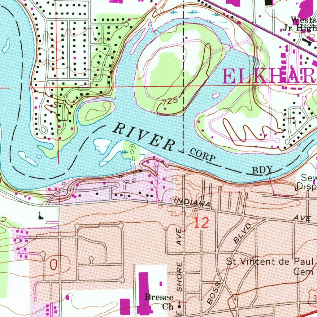 Osceola, IN (1969, 24000-Scale) Map by United States Geological Survey ...