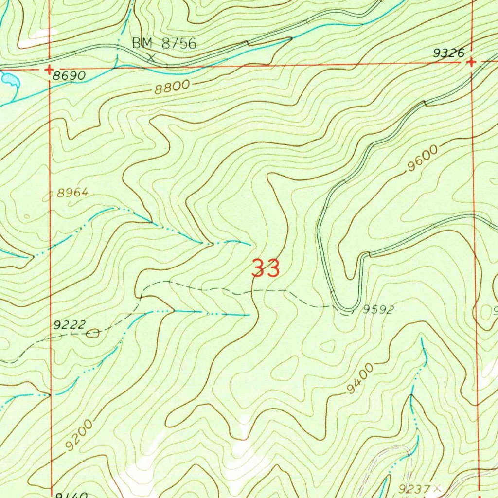 Overlook Hill, WY (1961, 24000-Scale) Map by United States Geological ...