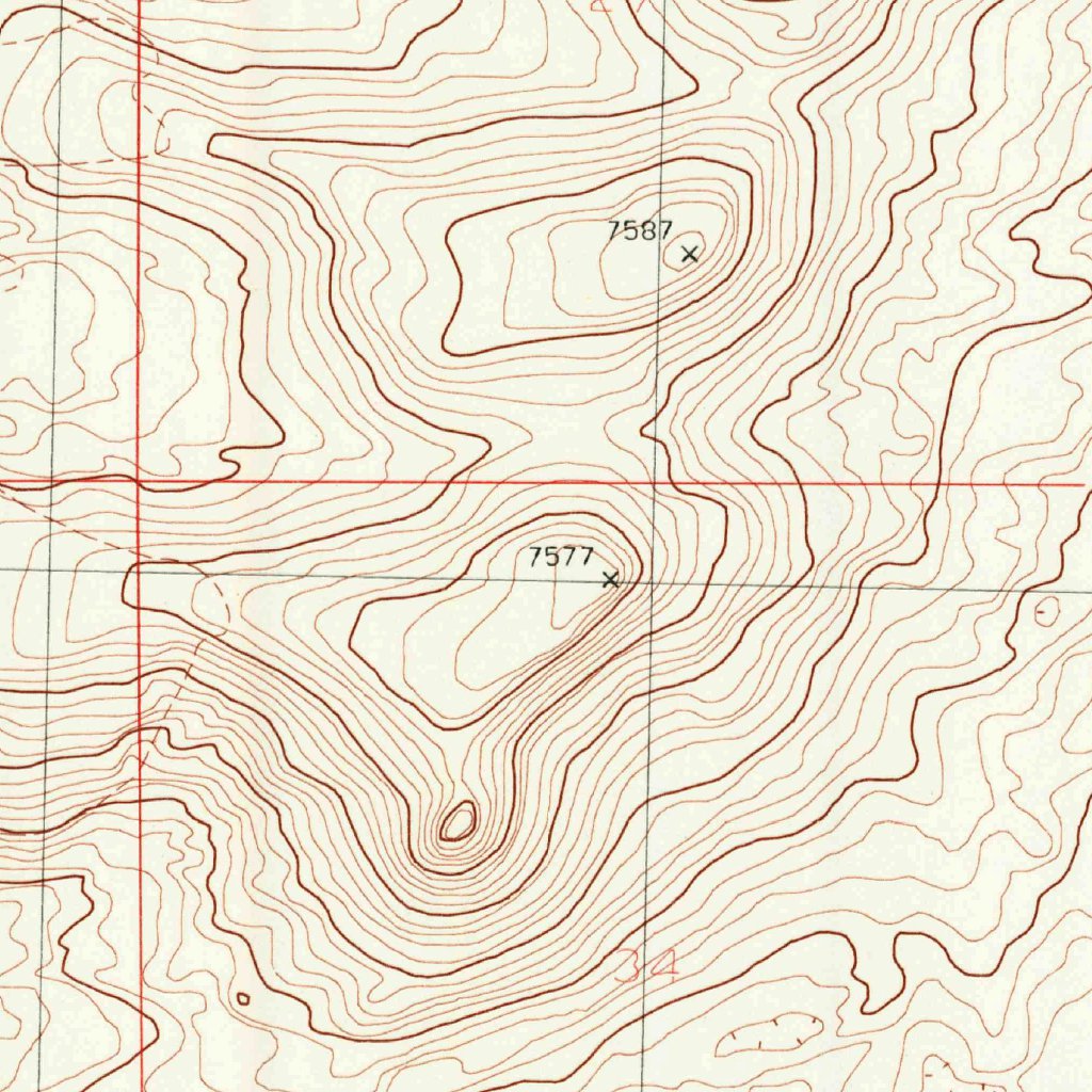 Ox Yoke Springs, WY (1986, 24000-Scale) Map by United States Geological ...