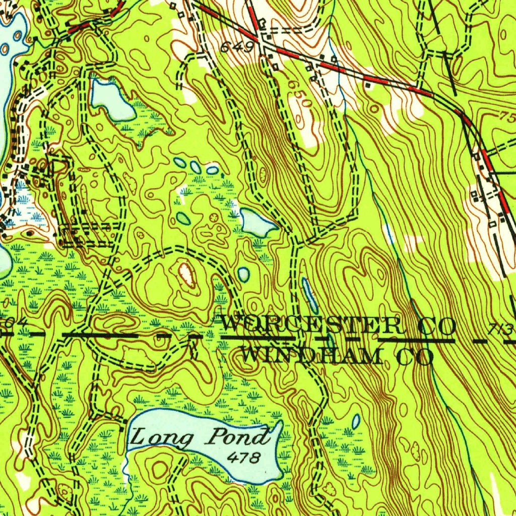 Oxford, MA-CT-RI (1953, 24000-Scale) Map by United States Geological ...
