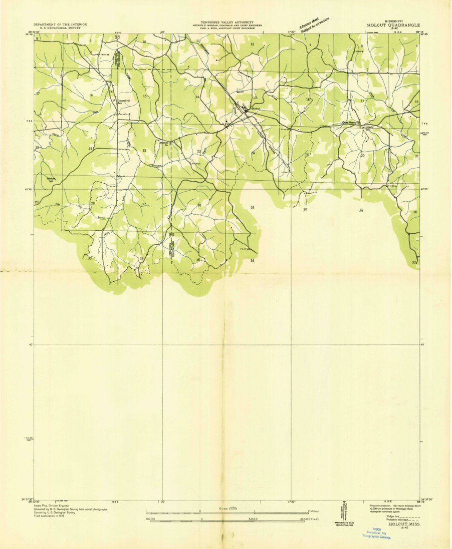 Paden, MS (1935, 24000-Scale) Map by United States Geological Survey ...