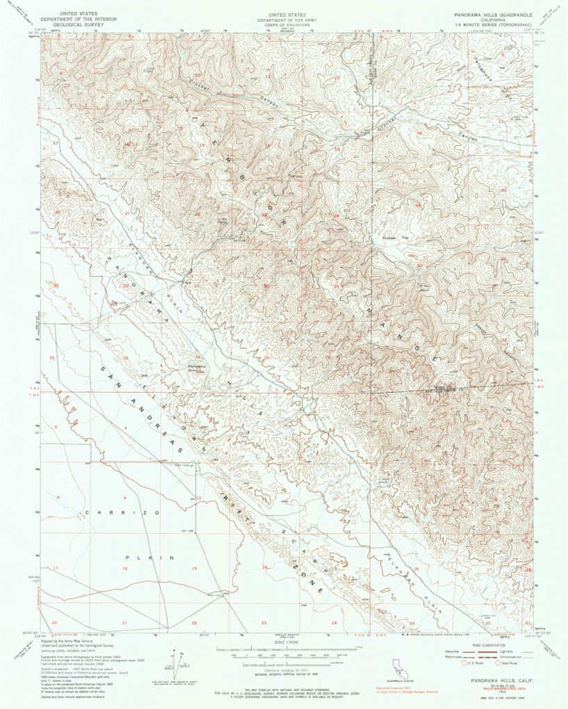 Panorama Hills, CA (1954, 24000-Scale) Map by United States Geological ...
