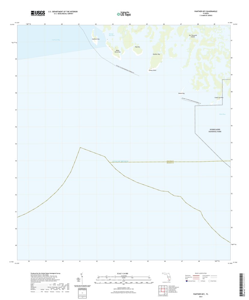 Panther Key, FL (2021, 24000-Scale) Map by United States Geological ...