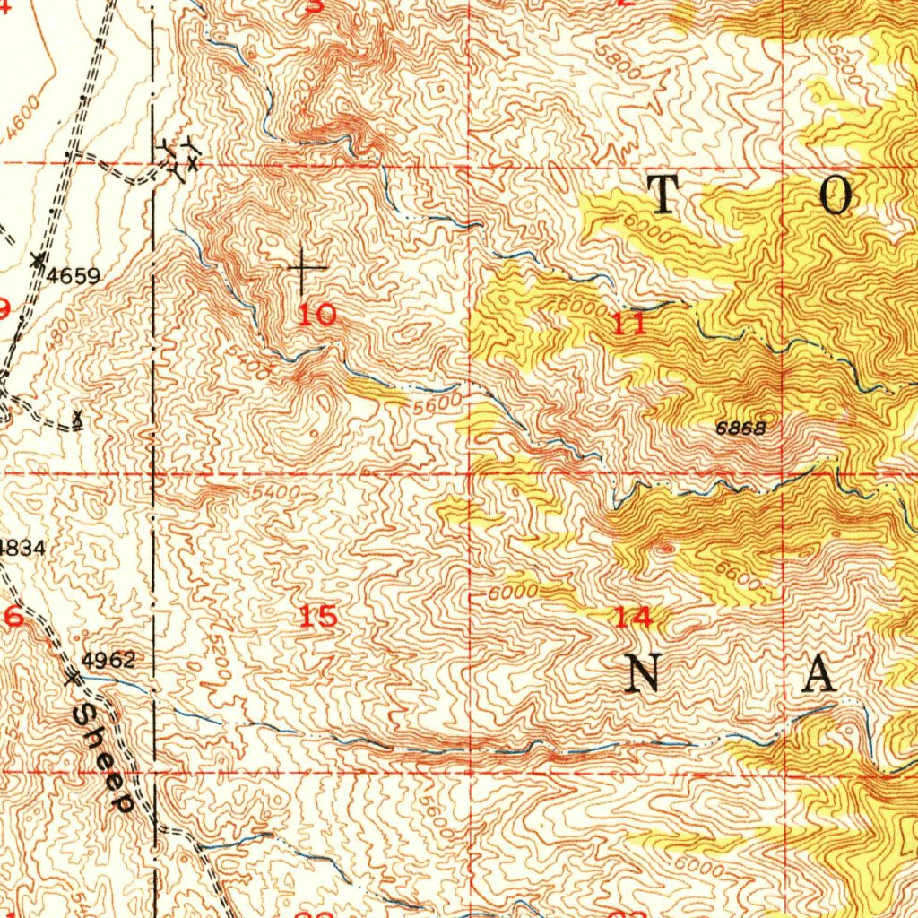 Paradise Peak, NV (1950, 62500-Scale) Map by United States Geological ...