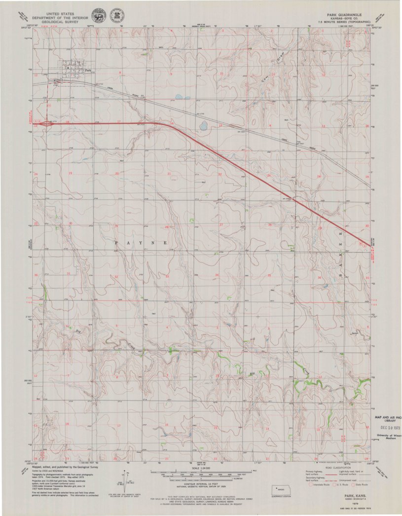 Park, KS (1979, 24000-Scale) Map by United States Geological Survey ...
