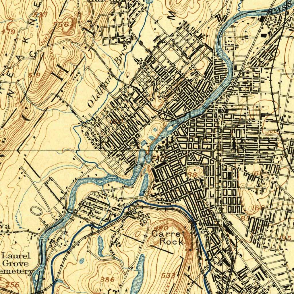 Paterson, NJ-NY (1900, 62500-Scale) Map by United States Geological ...
