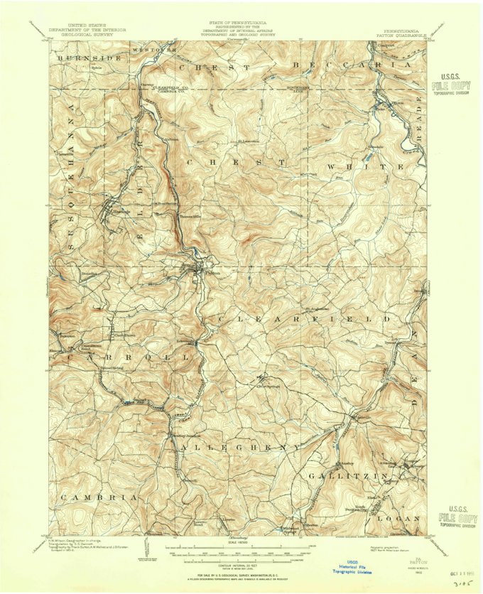 Patton, PA (1902, 62500-Scale) Map by United States Geological Survey ...