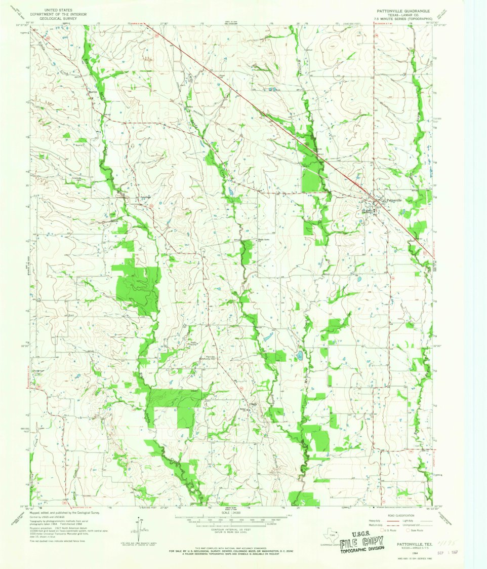 Pattonville, TX (1964, 24000-Scale) Map by United States Geological ...
