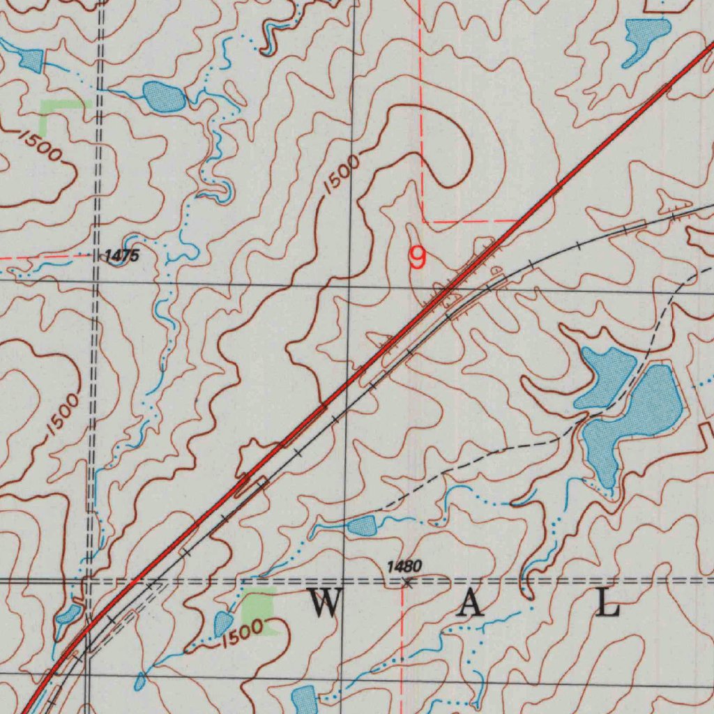 Peabody NW, KS (1989, 24000-Scale) Map by United States Geological ...