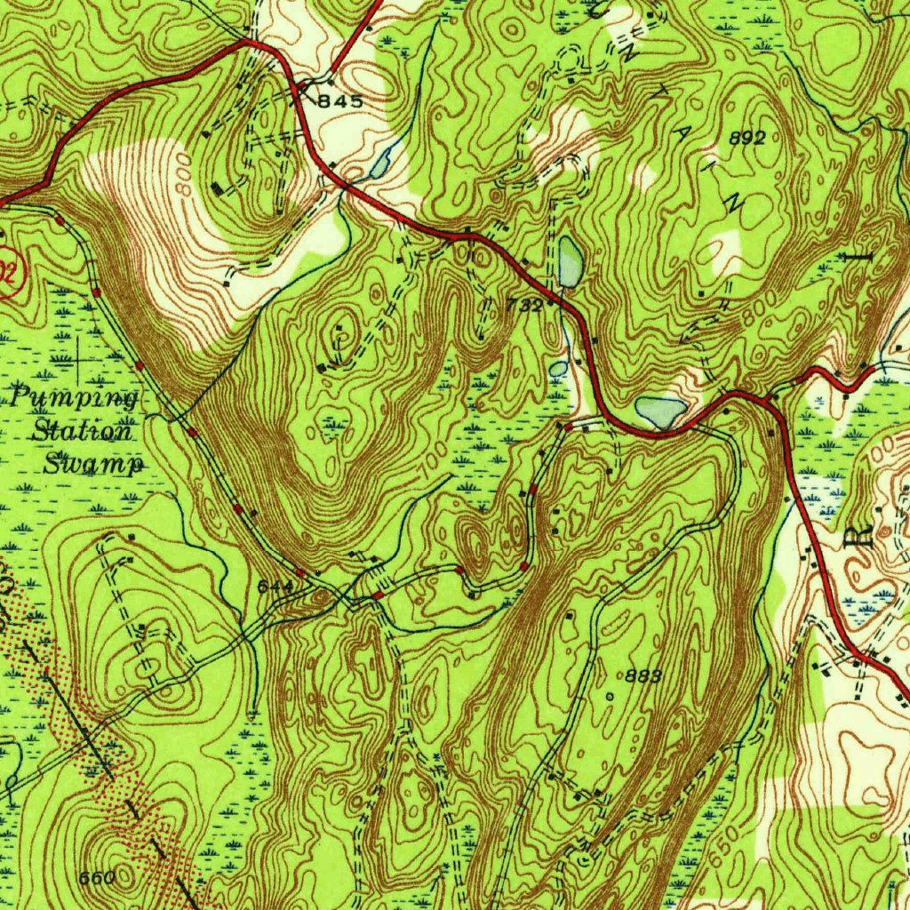 Peach Lake, NY-CT (1945, 31680-Scale) Map by United States Geological ...