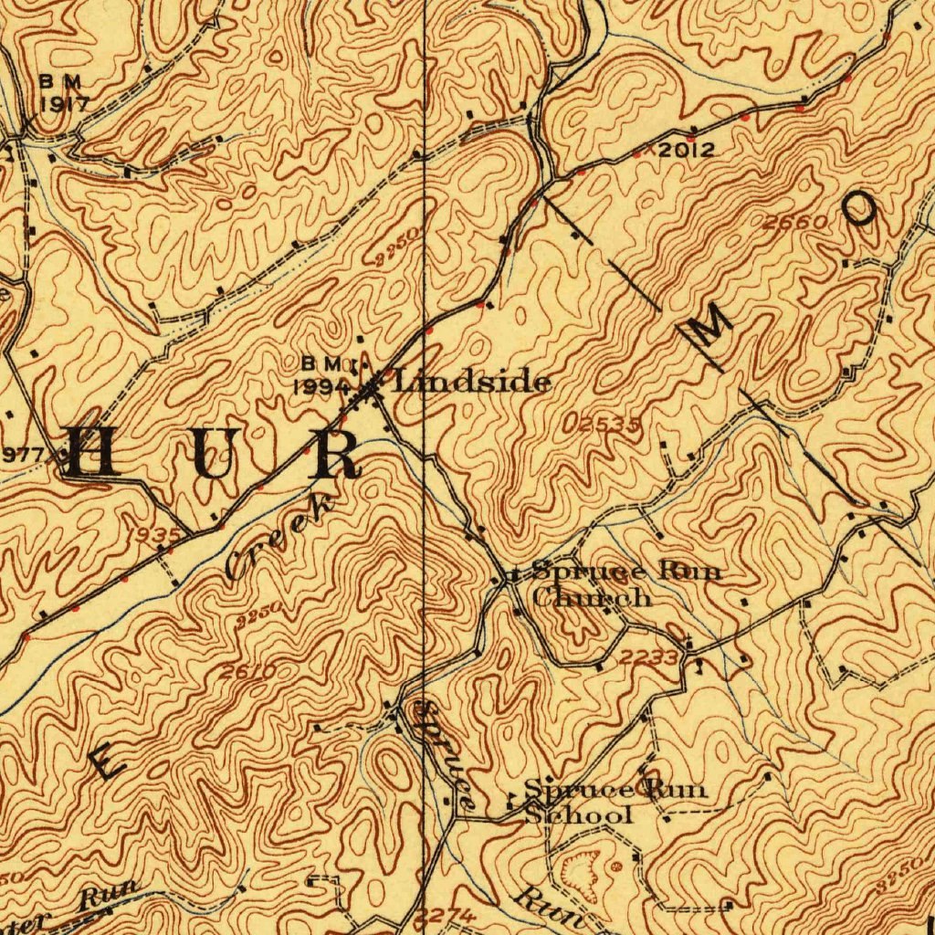 Pearisburg, VA-WV (1923, 62500-Scale) Map by United States Geological ...