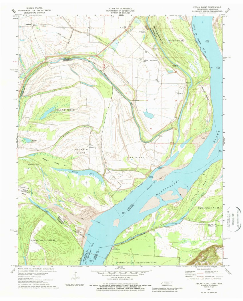 Pecan Point, AR-TN (1970, 24000-Scale) Map by United States Geological ...