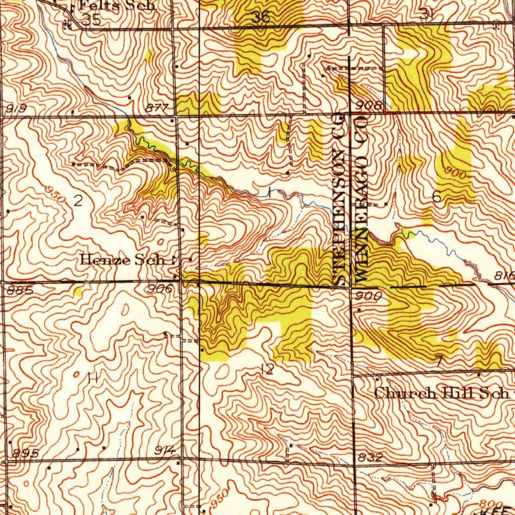 Pecatonica, IL-WI (1932, 62500-Scale) Map by United States Geological ...