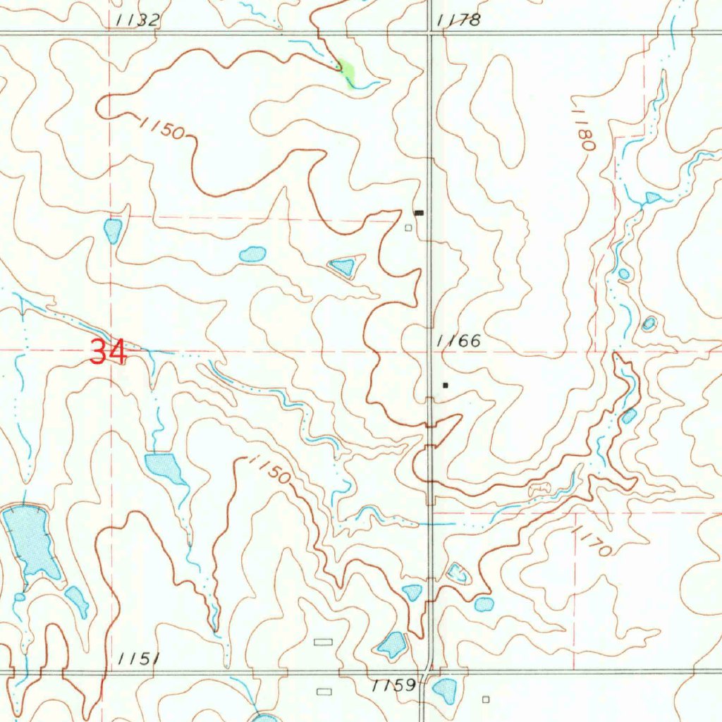 Peckham, OK-KS (1968, 24000-Scale) Map by United States Geological ...