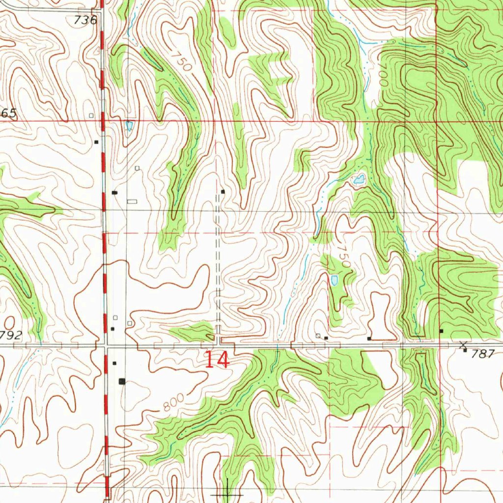 Pekin, IA (1980, 24000-Scale) Map by United States Geological Survey ...