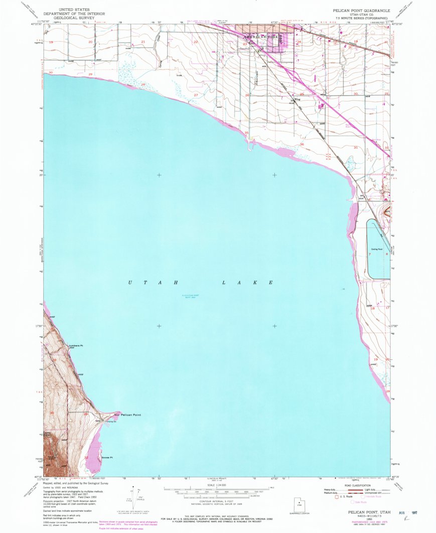 Pelican Point, UT (1950, 24000-Scale) Map by United States Geological ...