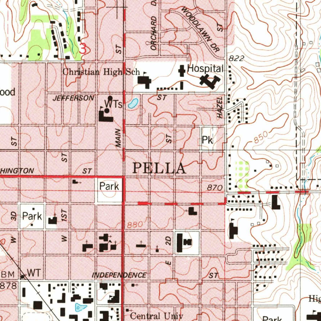 Pella, IA (1980, 24000-Scale) Map by United States Geological Survey ...