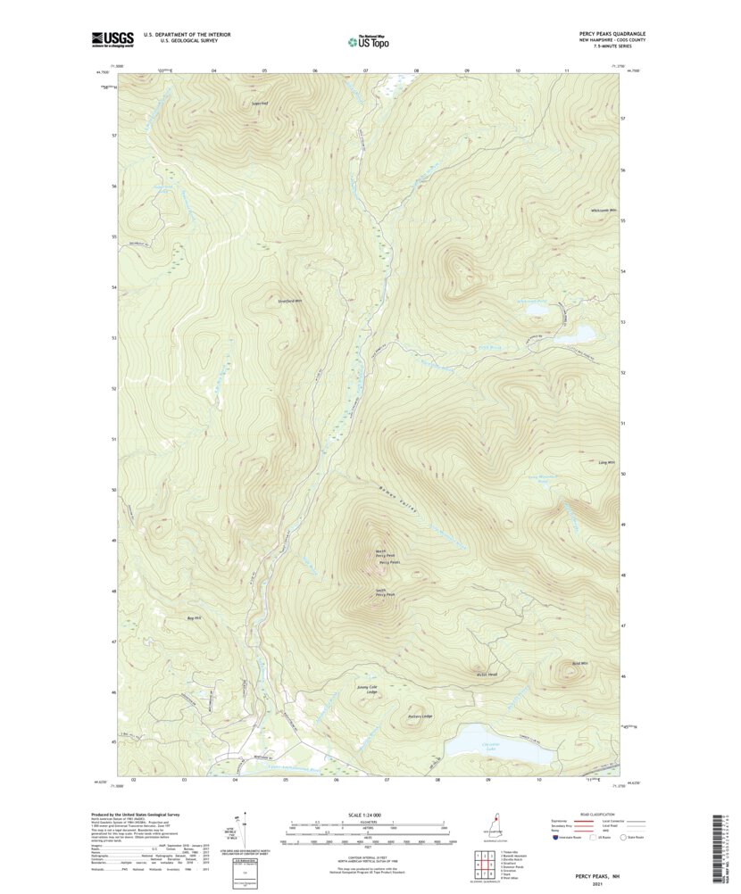 Percy Peaks, NH (2021, 24000-Scale) Map by United States Geological ...