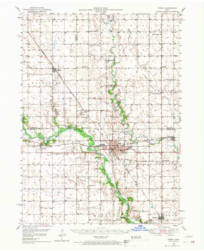 Perry, IA (1950, 62500-Scale) Map by United States Geological Survey ...