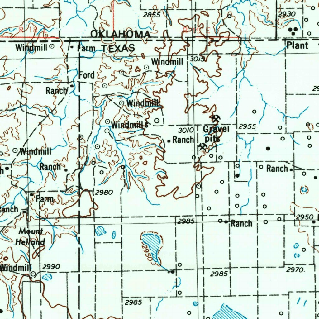 Perryton, TX-OK-KS (1954, 250000-Scale) Map by United States Geological ...