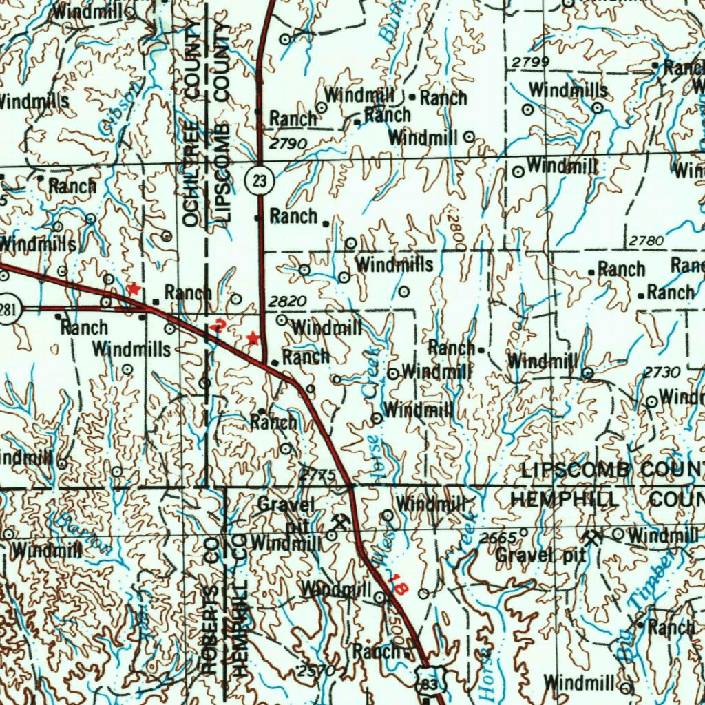 Perryton, TX-OK-KS (1954, 250000-Scale) Map by United States Geological ...