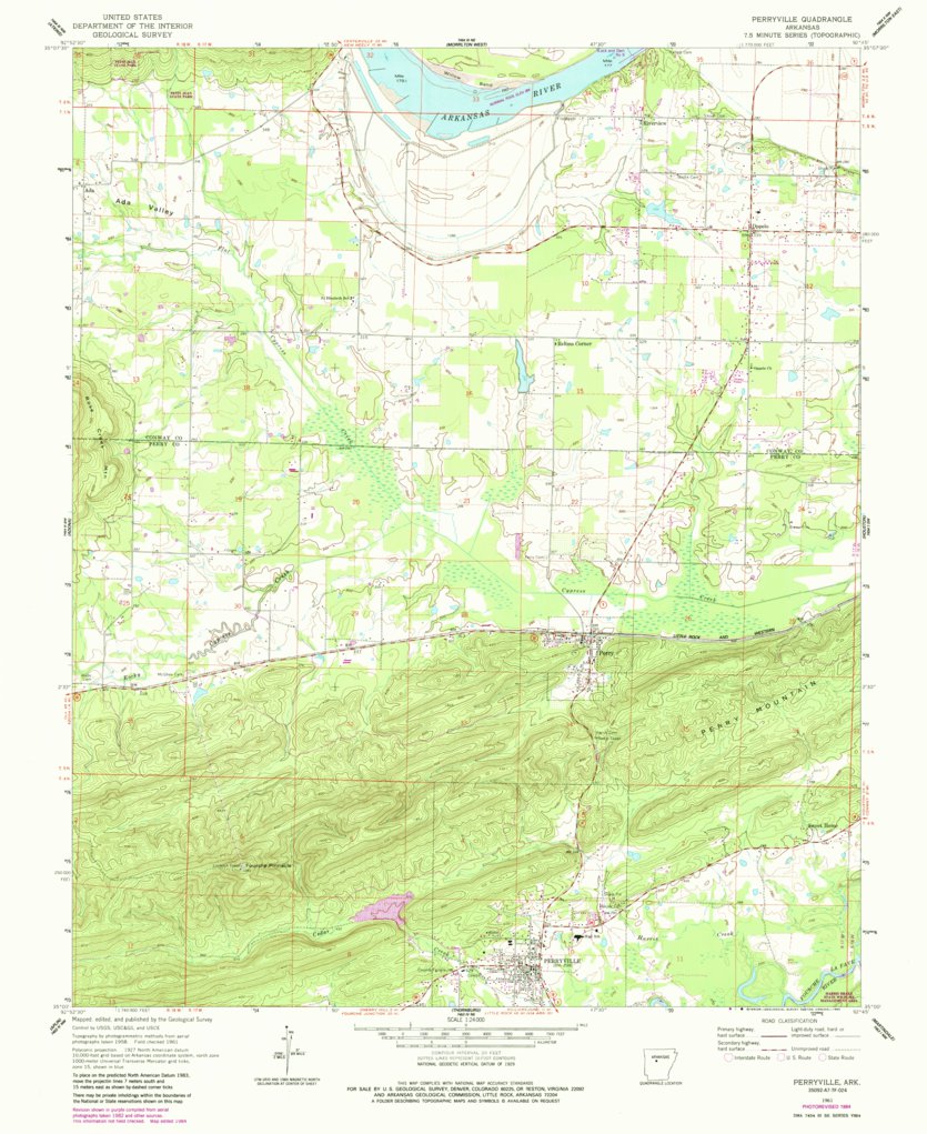 Perryville, AR (1961, 24000-Scale) Map by United States Geological ...