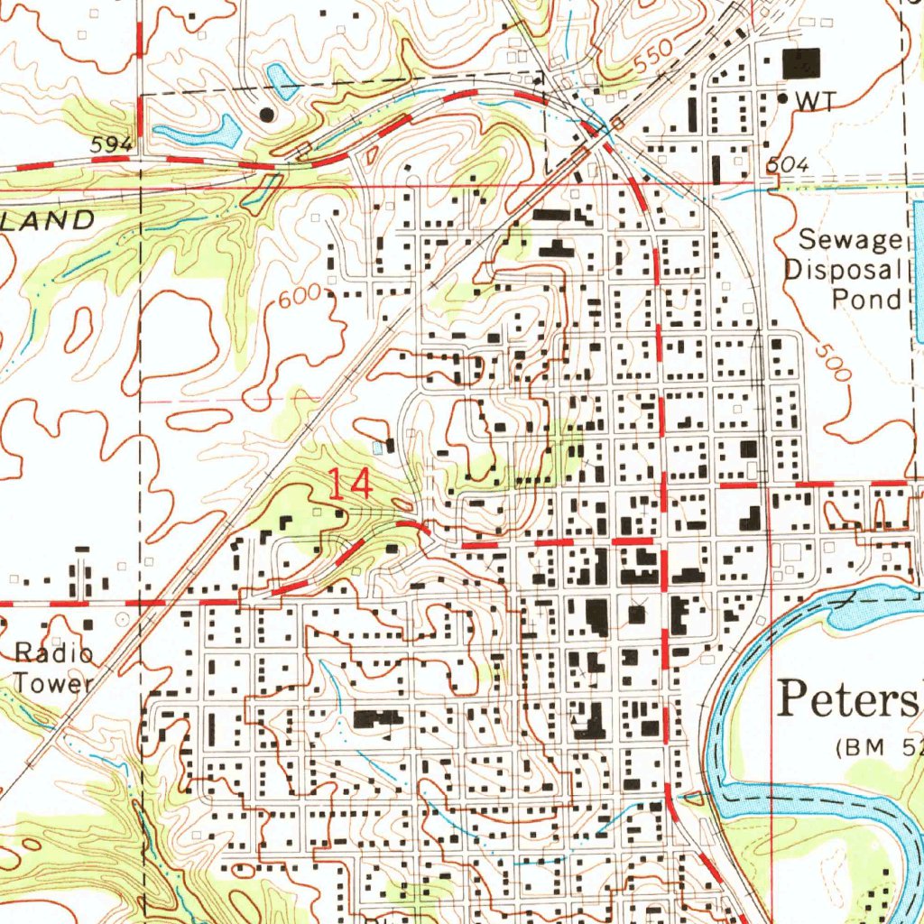Petersburg, IL (1971, 24000-Scale) Map by United States Geological ...