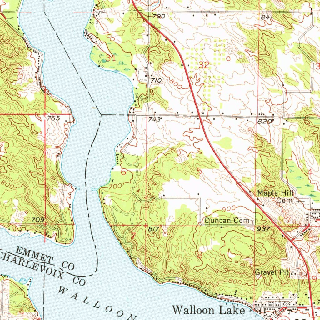 Petoskey, MI (1958, 62500-Scale) Map by United States Geological Survey ...
