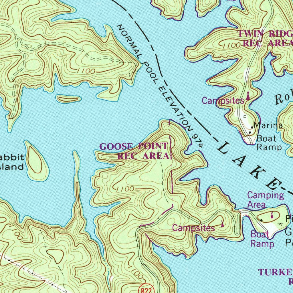 Philpott Lake, VA (1967, 24000-Scale) Map by United States Geological ...