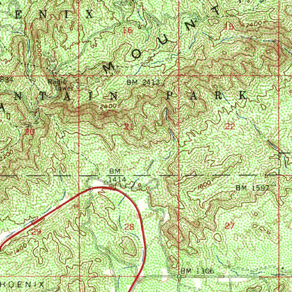 Phoenix, AZ (1952, 62500-Scale) Map by United States Geological Survey ...