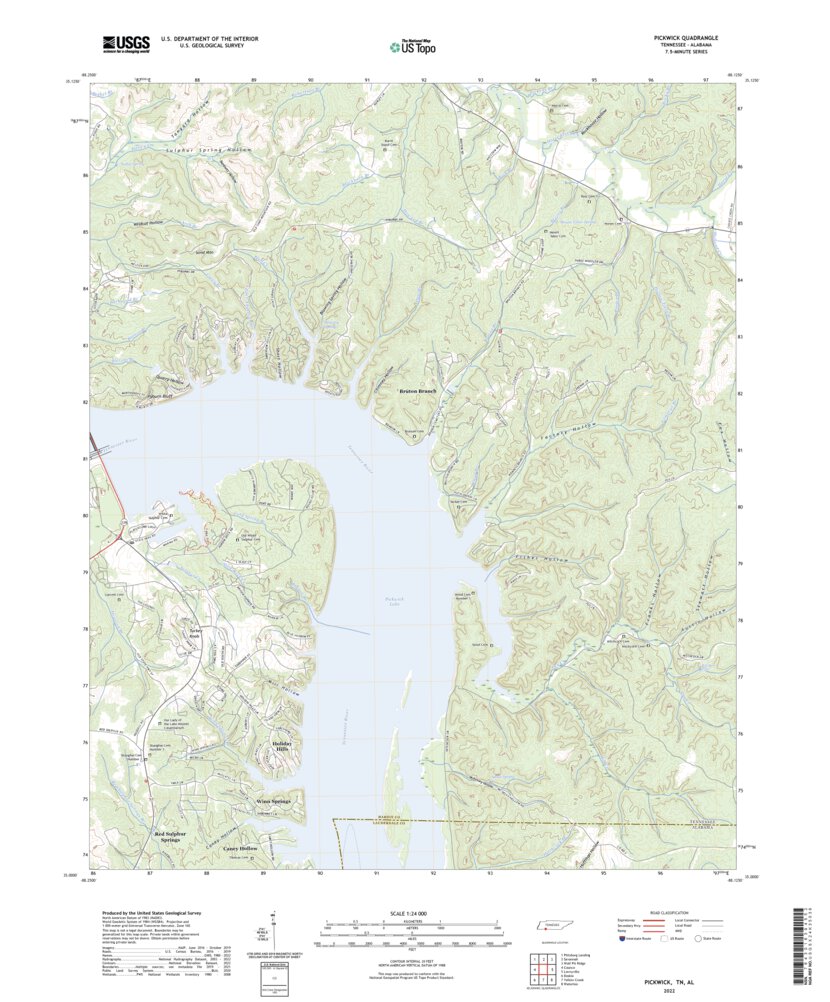 Pickwick, TN (2022, 24000-Scale) Map by United States Geological Survey ...