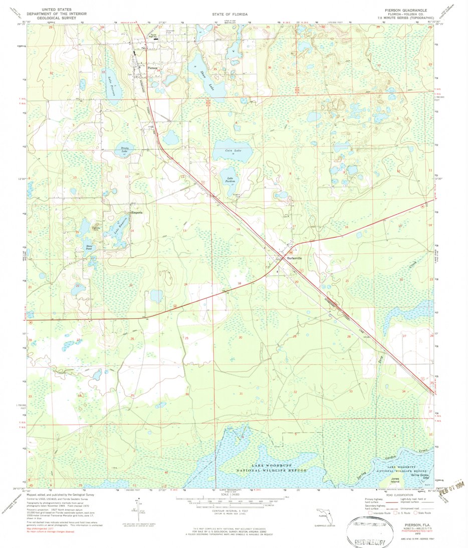 Pierson, FL (1970, 24000-Scale) Map by United States Geological Survey ...