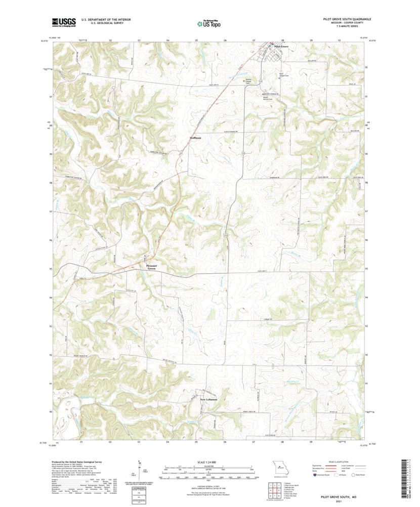 Pilot Grove South, MO (2021, 24000-Scale) Map by United States ...