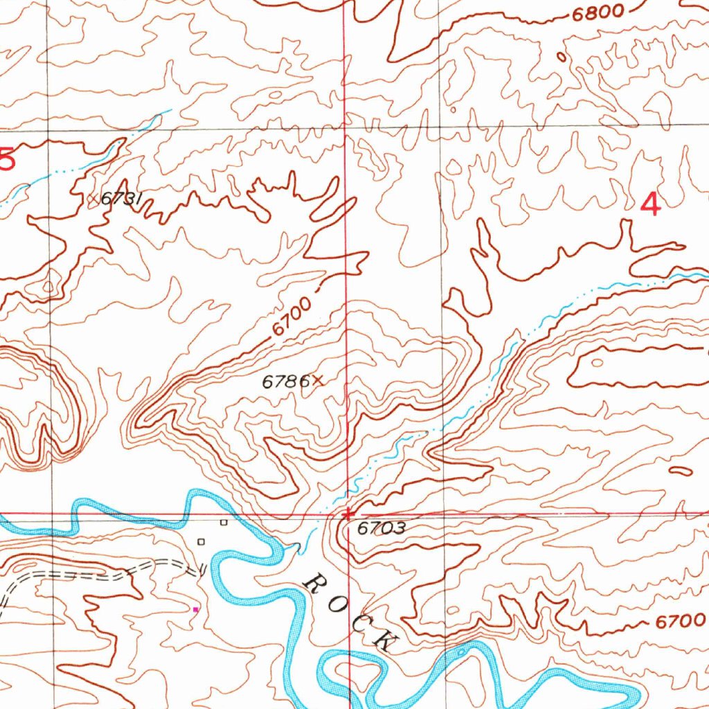 Pine Tree Ridge, WY (1955, 24000-Scale) Map by United States Geological ...