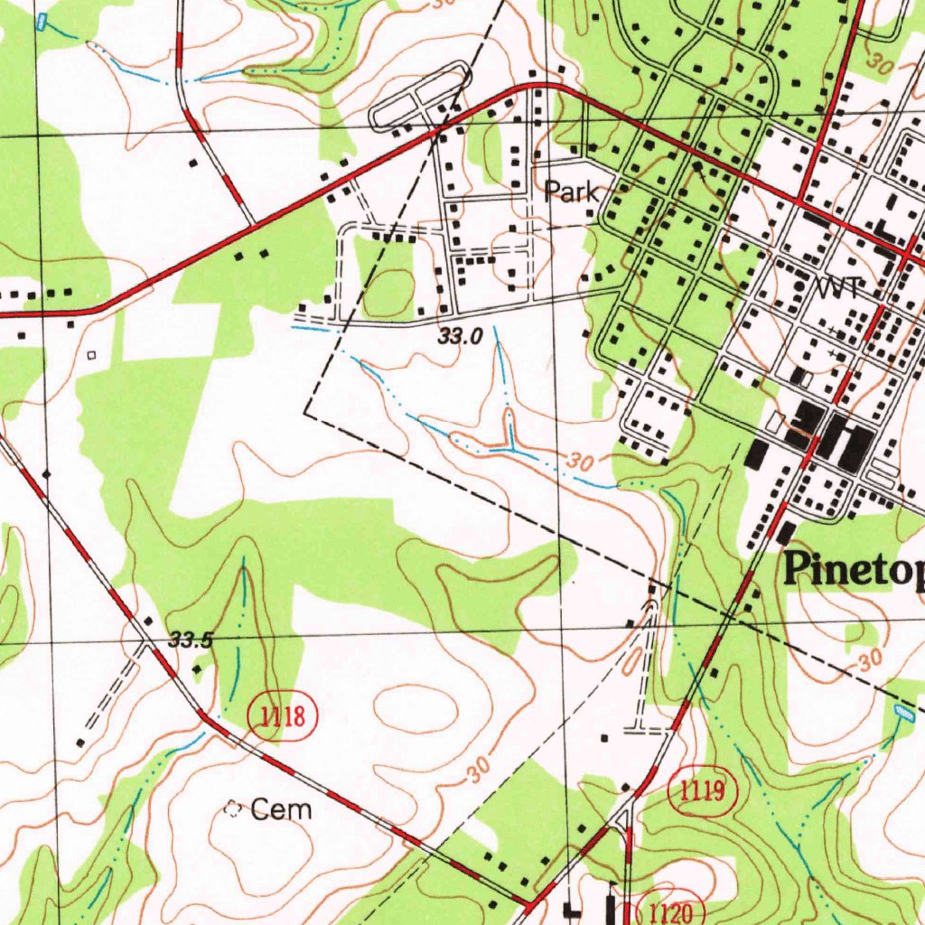 Pinetops, NC (1980, 24000-Scale) Map by United States Geological Survey ...