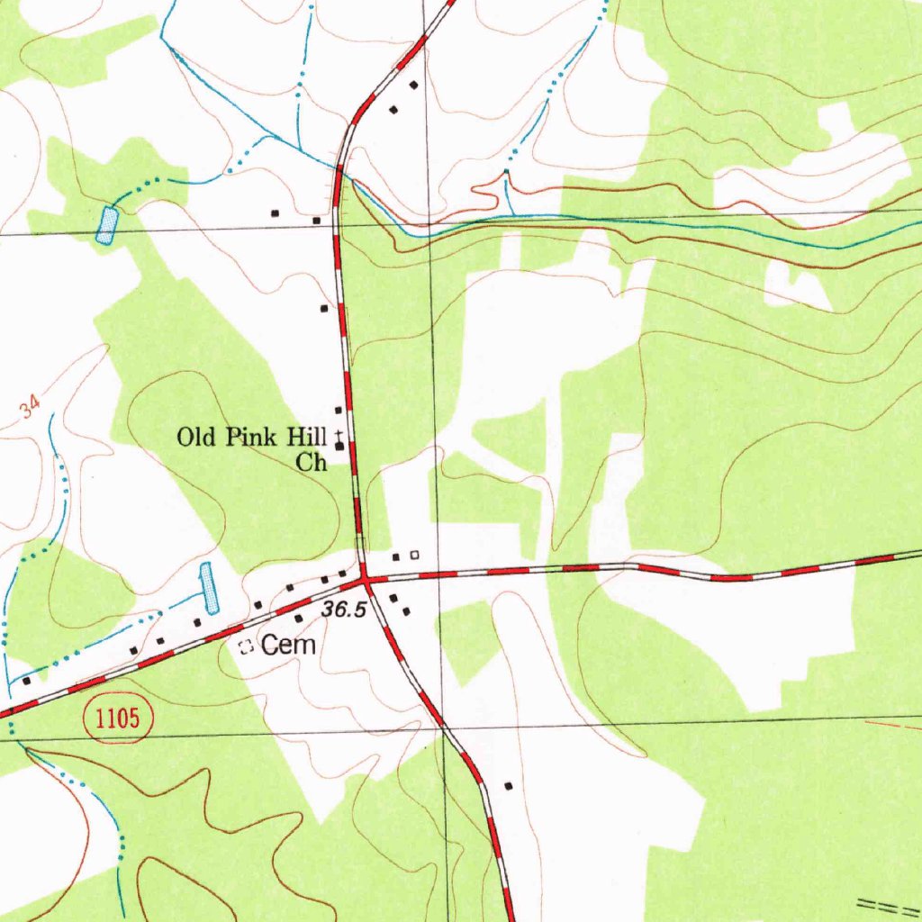 Pink Hill, NC (1980, 24000-Scale) Map by United States Geological ...