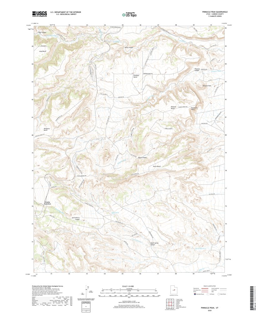 Pinnacle Peak, UT (2020, 24000-Scale) Map by United States Geological ...