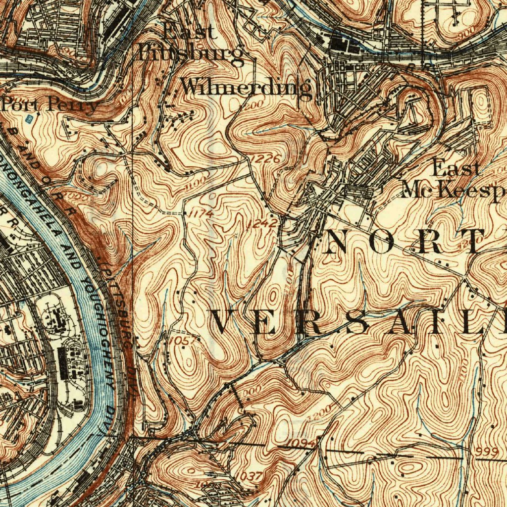 Pittsburgh, PA (1904, 62500-Scale) Map by United States Geological ...