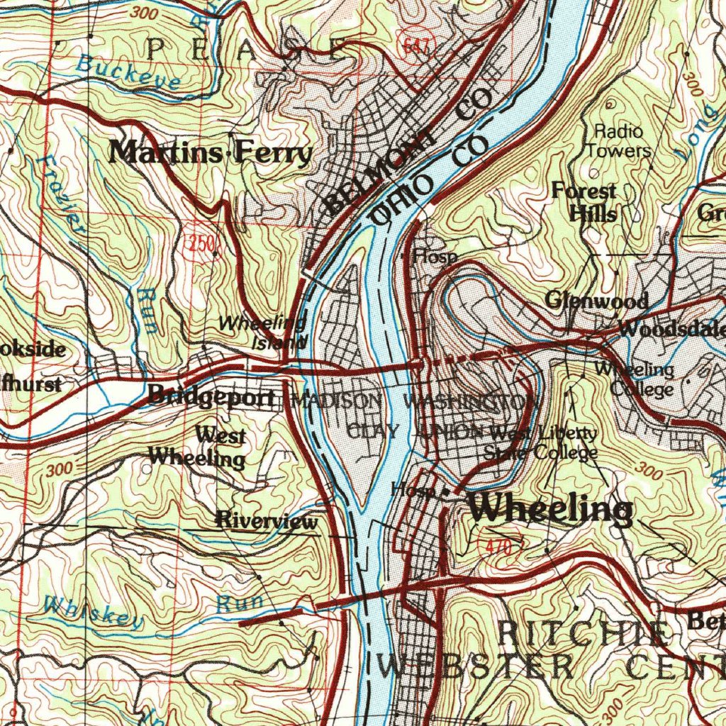 Pittsburgh West, PA-OH-WV (1986, 100000-Scale) Map by United States ...
