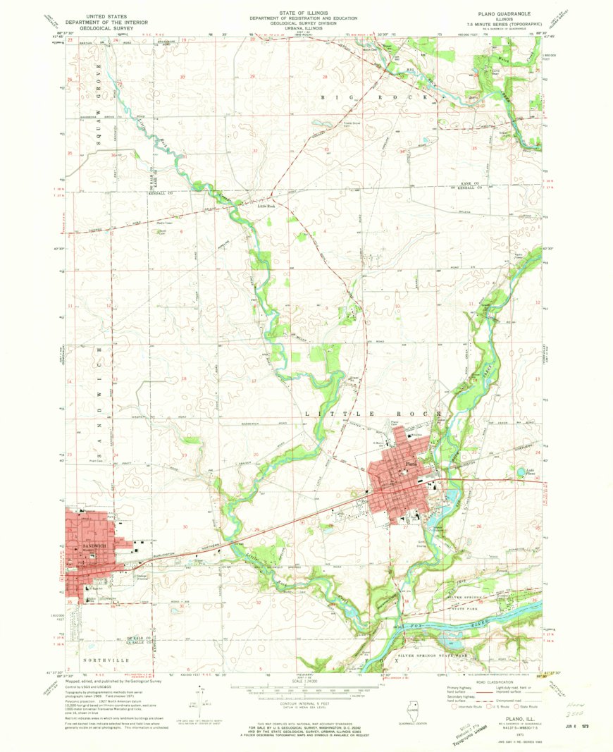 Plano, IL (1971, 24000-Scale) Map by United States Geological Survey ...